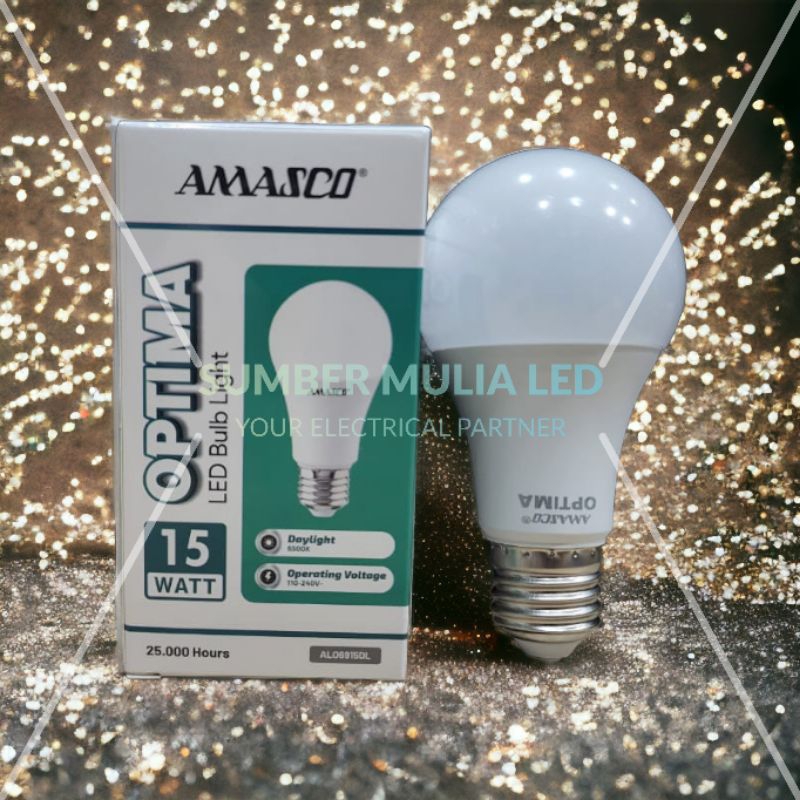 Jual AMASCO OPTIMA Lampu LED Bulb 15W 15 Watt Cahaya Putih Cool Daylight | Shopee Indonesia