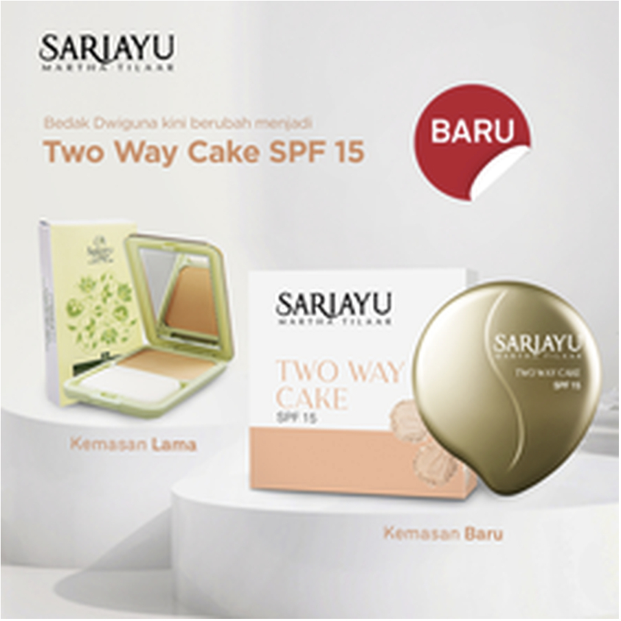 Jual Sariayu Two Way Cake SPF 15 - 12 gram (DWIGUNA Kemasan BARU ...