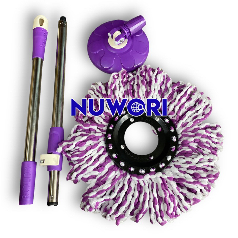 Jual Tongkat Kepala Kain Pel SUPER MOP BOLDe Komplit Set | Shopee Indonesia