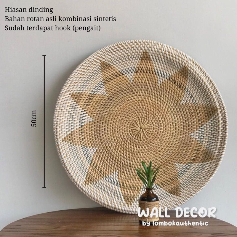Jual Lombok Authentic | Rattan Walldecor Hiasan Dinding Kamar Tidur ...