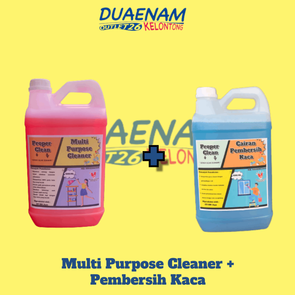 Jual Bundle Multi Purpose Cleaner dan Cairan Pembersih Kaca 5L Proper ...