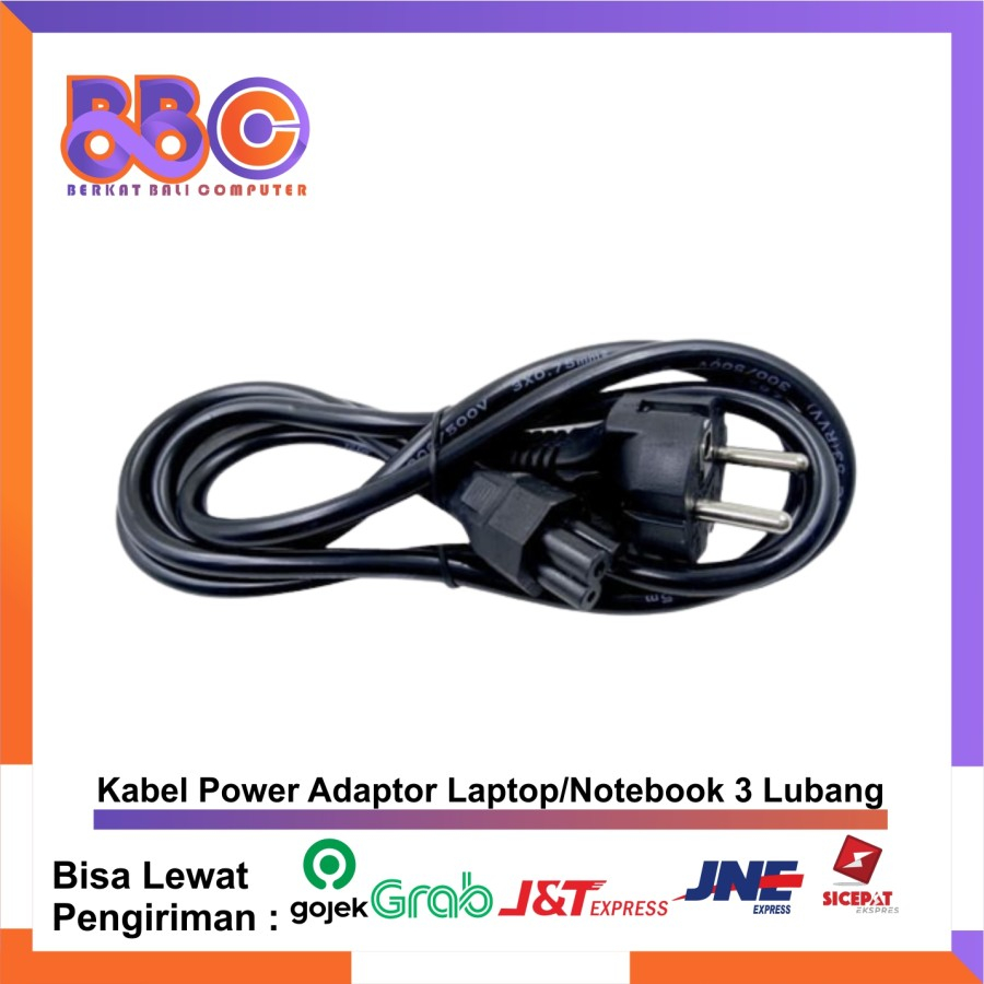 Jual Kabel Power Laptop / Kabel Adaptor Laptop 3 Lubang | Shopee Indonesia