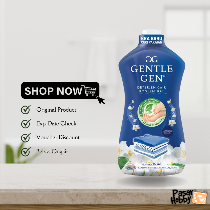 Jual Gentle Gen Morning Breeze 750ml Detergen Cair Gentle Gen Botol ...