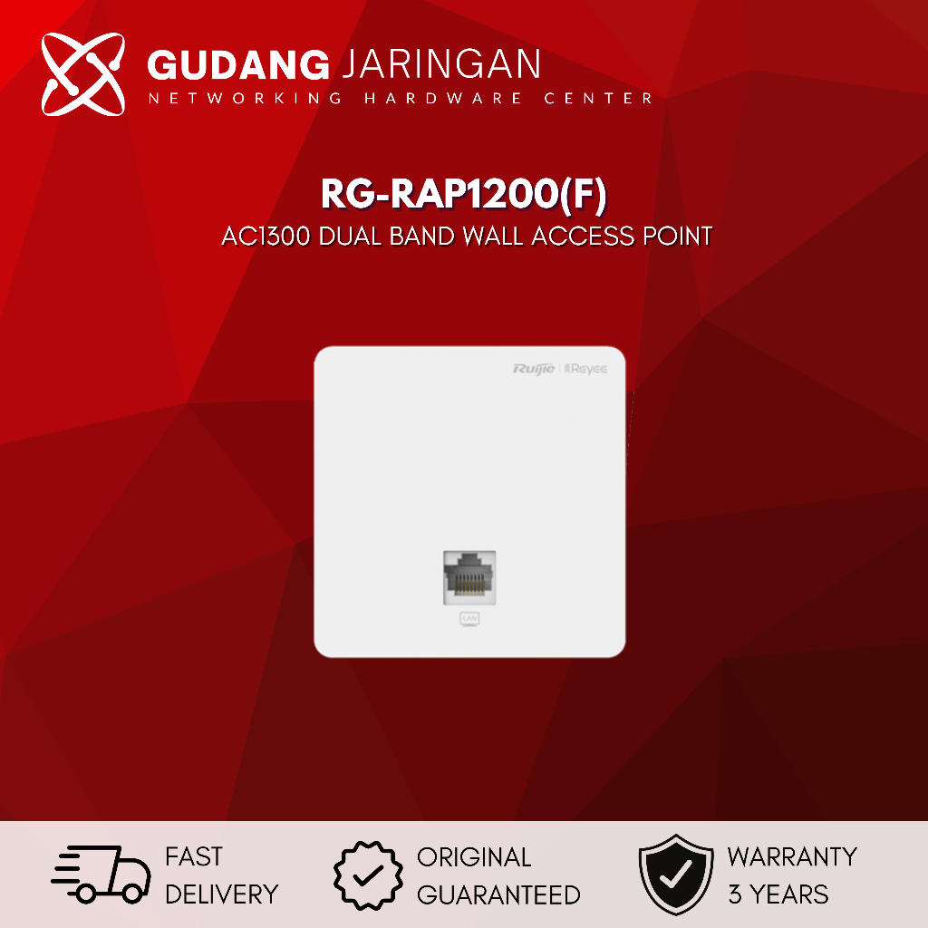 Jual RUIJIE REYEE RG-RAP1200(F) AC1300 DUAL BAND WALL ACCESS POINT RG ...