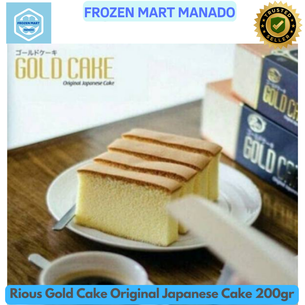Jual Rious Gold Cake Original Japanese Cake 200gr - Frozen Mart Manado ...