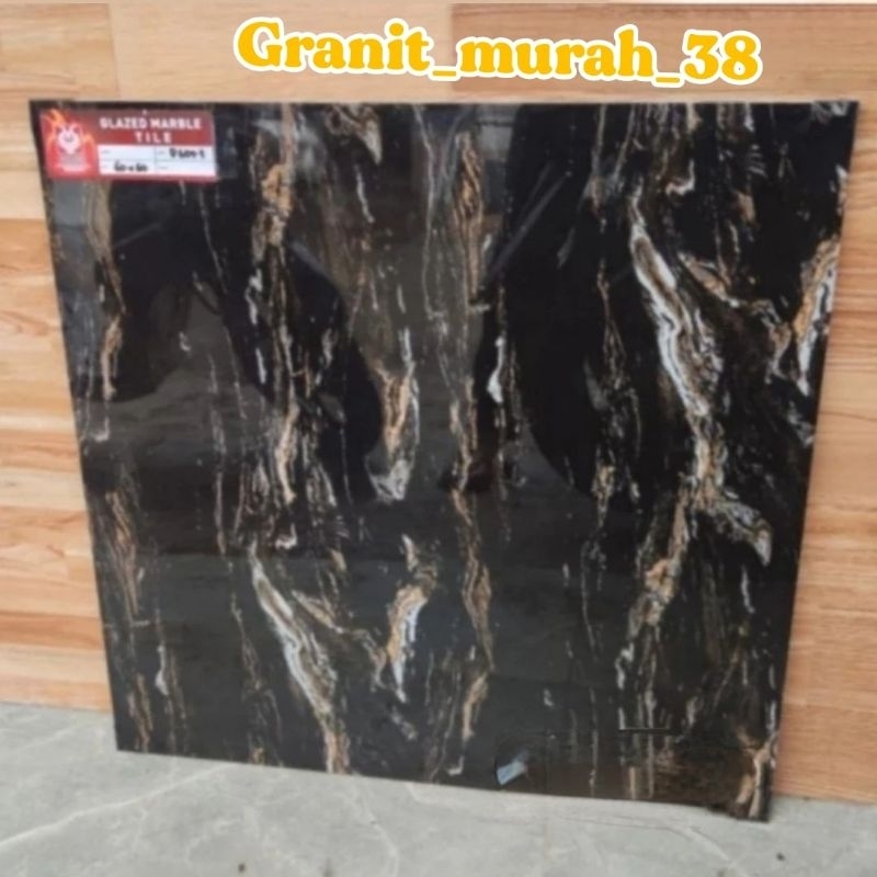 Jual Granit/Lantai/Dinding 60x60 Hitam motif Aurora Black by Torch Tile ...