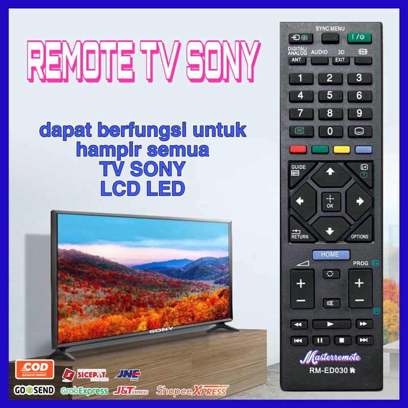 Jual REMOT REMOTE TV SONY LCD LED MULTI ED030 DUS | Shopee Indonesia