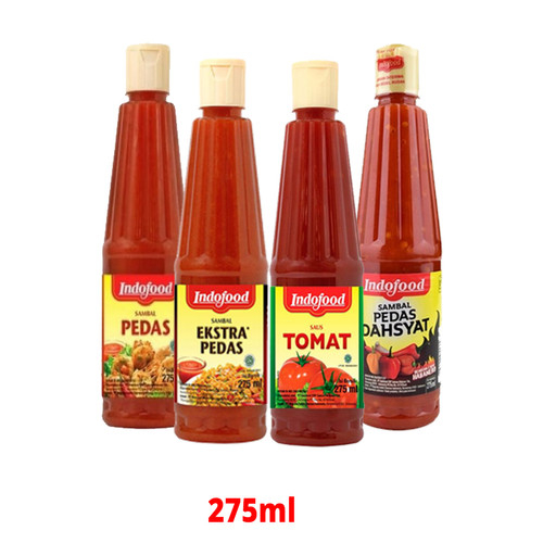 Jual INDOFOOD SAMBAL 275 ML BOTOL PEDAS TOMAT EXTRA PEDAS DAHSYAT ...
