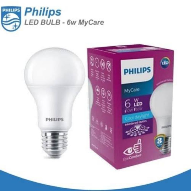 Jual LAMPU LED PHILIPS MYCARE 3W, 6W, 8W, 10W & 12W | Shopee Indonesia
