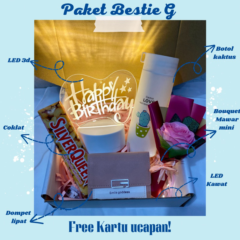 Jual Kado Ulang Tahun Cewek Paket Bestie Hadiah Pasangan Kado Jam ...