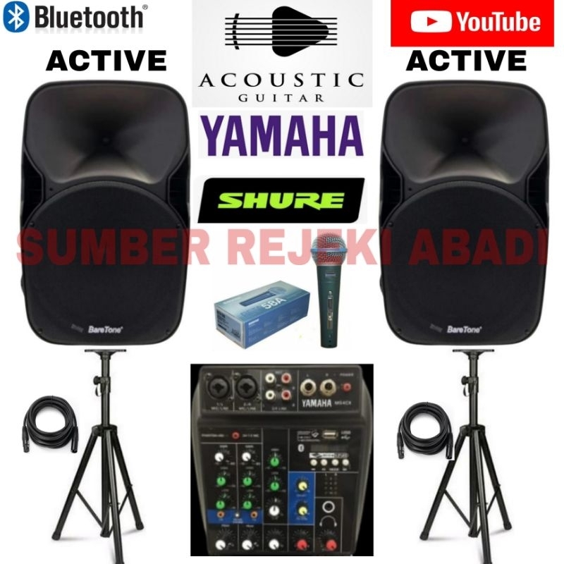 Jual DISTRIBUTOR PAKET SOUND SYSTEM YAMAHA 4 CHANNEL BARETONE 15 INCH ...