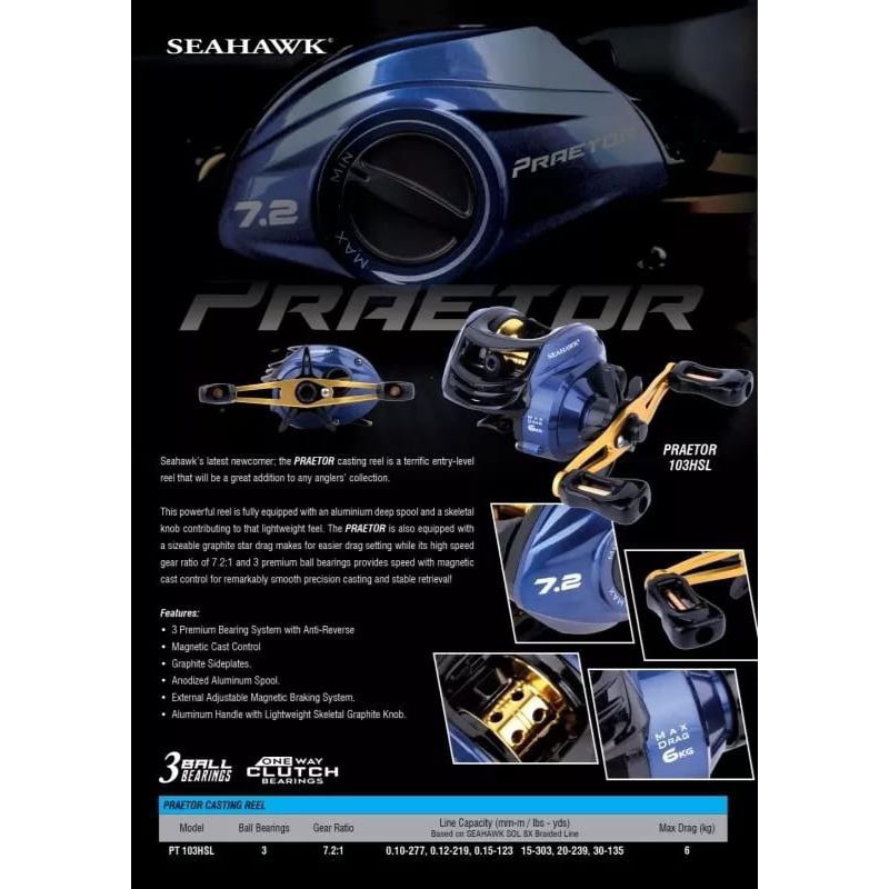Jual Reel Pancing BC Seahawk Praetor | Shopee Indonesia
