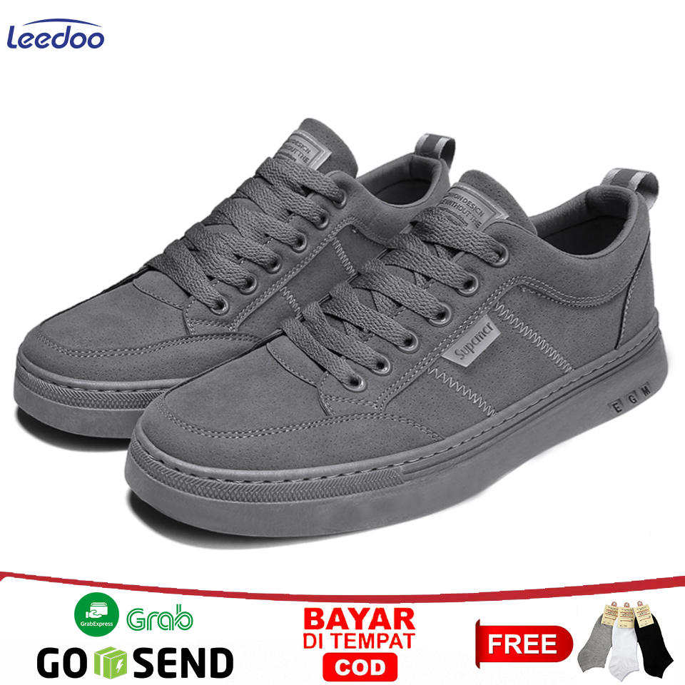 Jual Leedoo Sepatu Sneakers Pria Sepatu Formal Pria Kuliah Kerja Casual Fashion Pria Tali MC414 ...