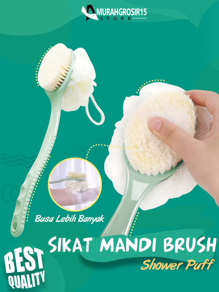 Jual Sikat Mandi Brush Shower Puff 2in Sikat Punggung Alat Gosok Badan ...