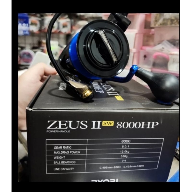 Jual reel pancing ryobi Zeus II blue pilihan 5000 6000 6500 8000 sw ...