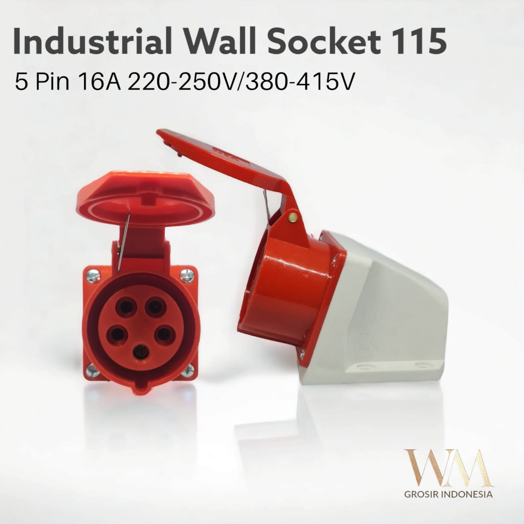 Jual Industrial Wall Socket 115 Surface Mounting Waterproof | Shopee ...