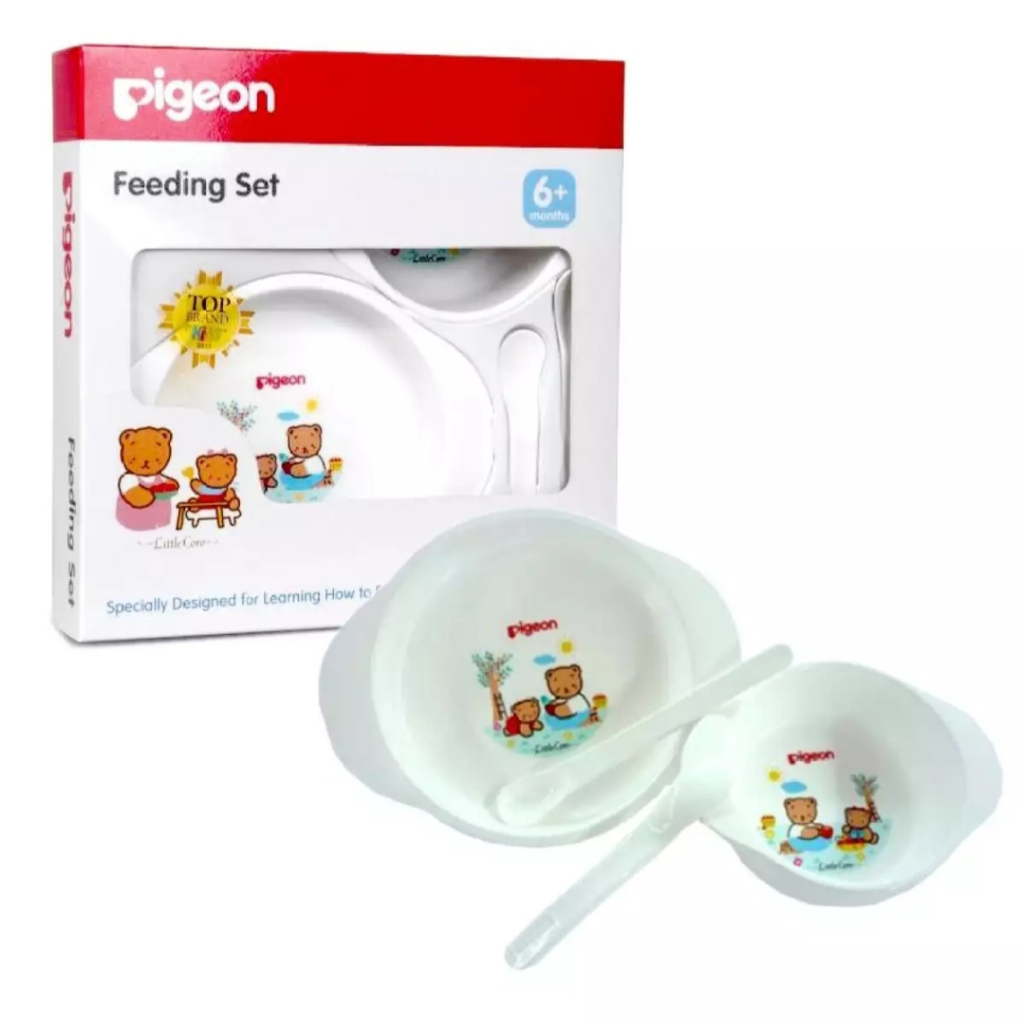 Jual Pigeon Feeding Set Mini / Alat Makan Bayi (Piring dan Sendok ...