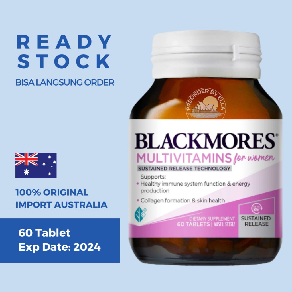 Jual Blackmores Multivitamin Multivitamins for Women 60 Tablets | Shopee Indonesia