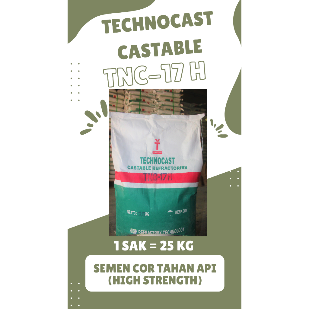 Jual Semen Cor Tahan Api (High Strength) TNC-17 H Castable | Shopee ...