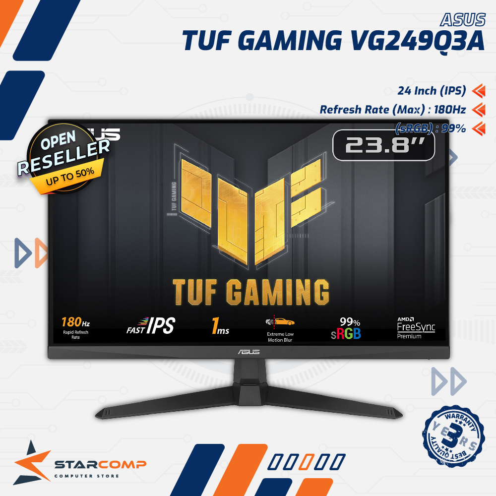 Jual Monitor LED ASUS TUF Gaming VG249Q3A 24 Inch 180Hz (sRGB) : 99% ...