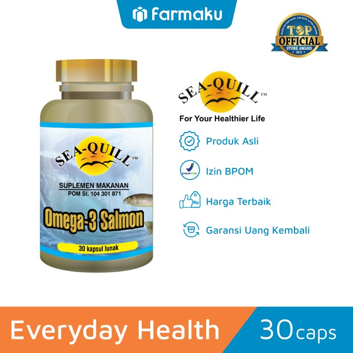 Jual Sea Quill Omega 3 Salmon Suplemen Jantung & Kolestrol 30 Capsule ...