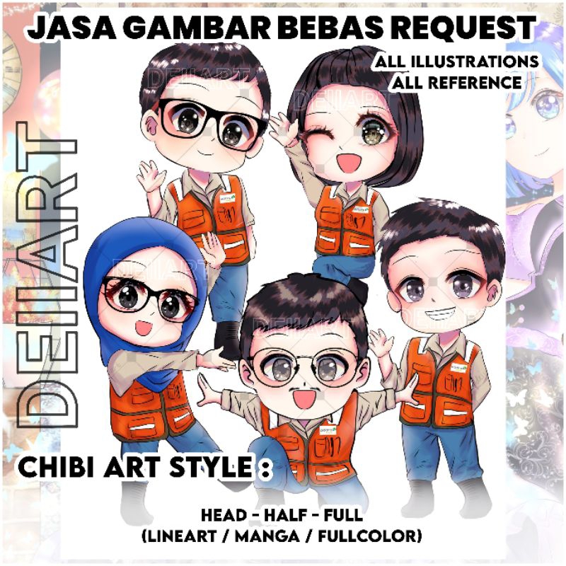 Jual OPEN COMMISSION ART JASA GAMBAR CHIBI STYLE | Shopee Indonesia