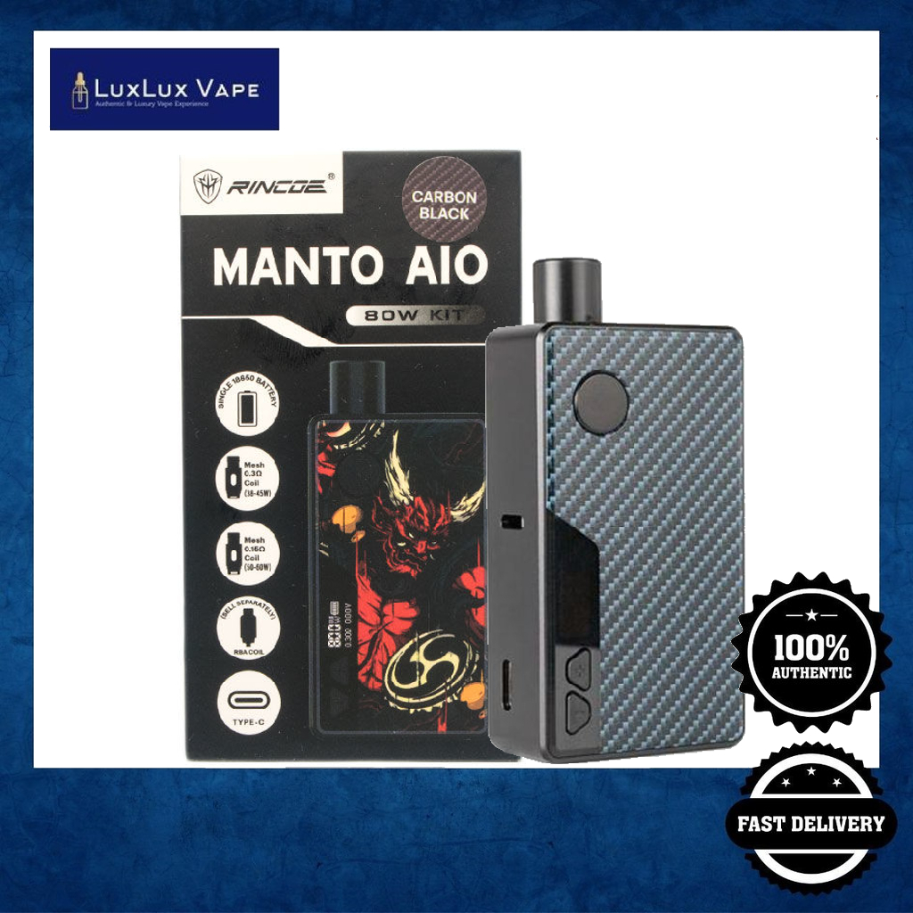 Jual MANTO AIO 80W CARBON EDITION INCLUDE RBA AUTHENTIC by RINCOE ...