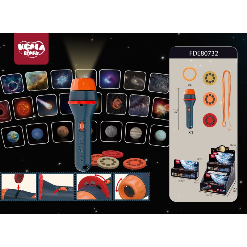 Jual Koala Diary Projector Senter Planet Tata Surya FDE80732 Mainan ...