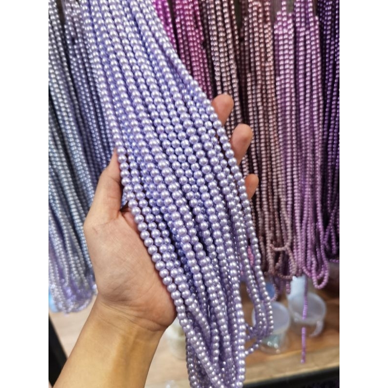 Jual MUTIARA SINTETIS BERAT ukuran 6MM MUTIARA KACA KUALITAS BAGUS ...