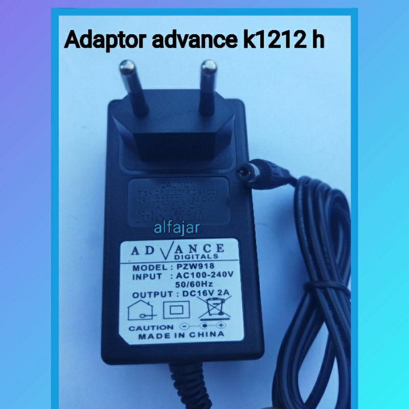 Jual Adaptor Charger untuk advance k1212 h PZW918 16V 2A | Shopee Indonesia