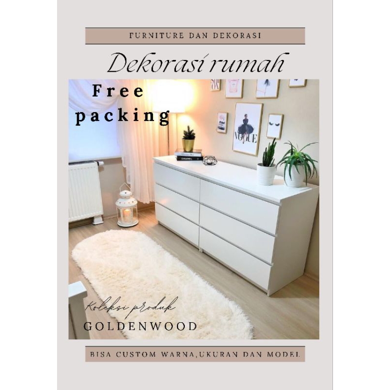 Jual Drawer 6 laci modern minimalis 13 | Shopee Indonesia