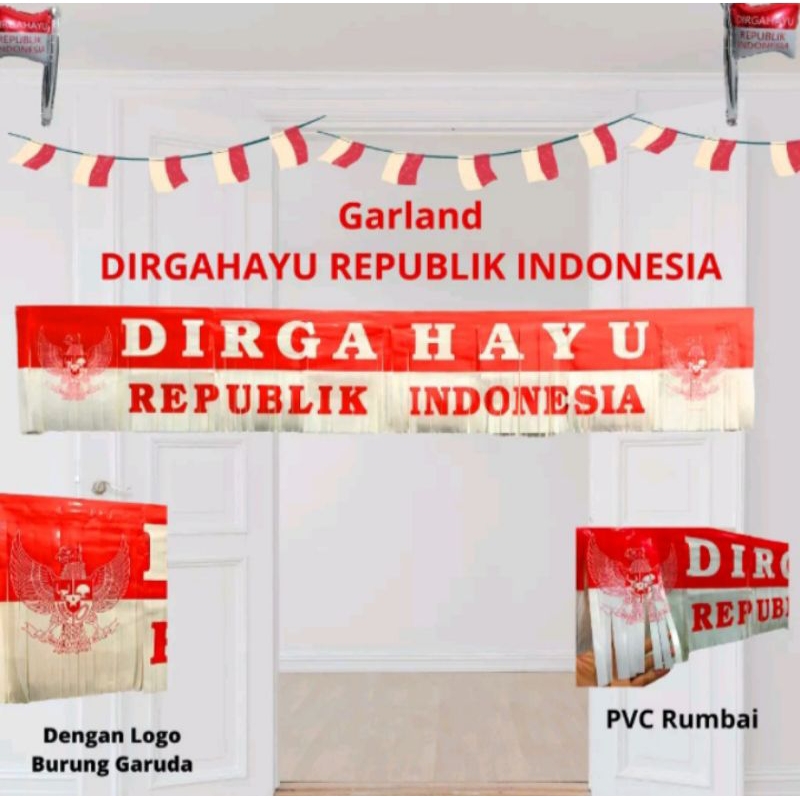 Jual Banner Dirgahayu/Banner Rumbai Hut RI/Dekorasi Gantung Pintu ...