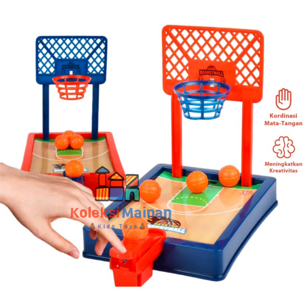 Jual Mainan anak bola basket mini board game finger basketball | Shopee ...
