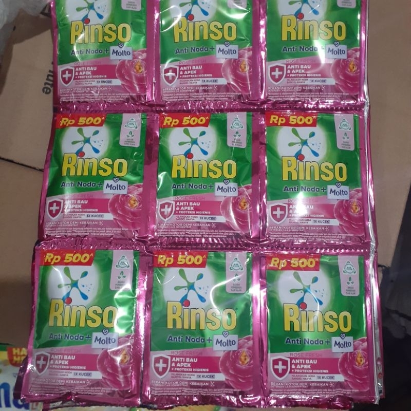 Jual RINSO cair + molto SACHET Rp.500/12.sachet | Shopee Indonesia