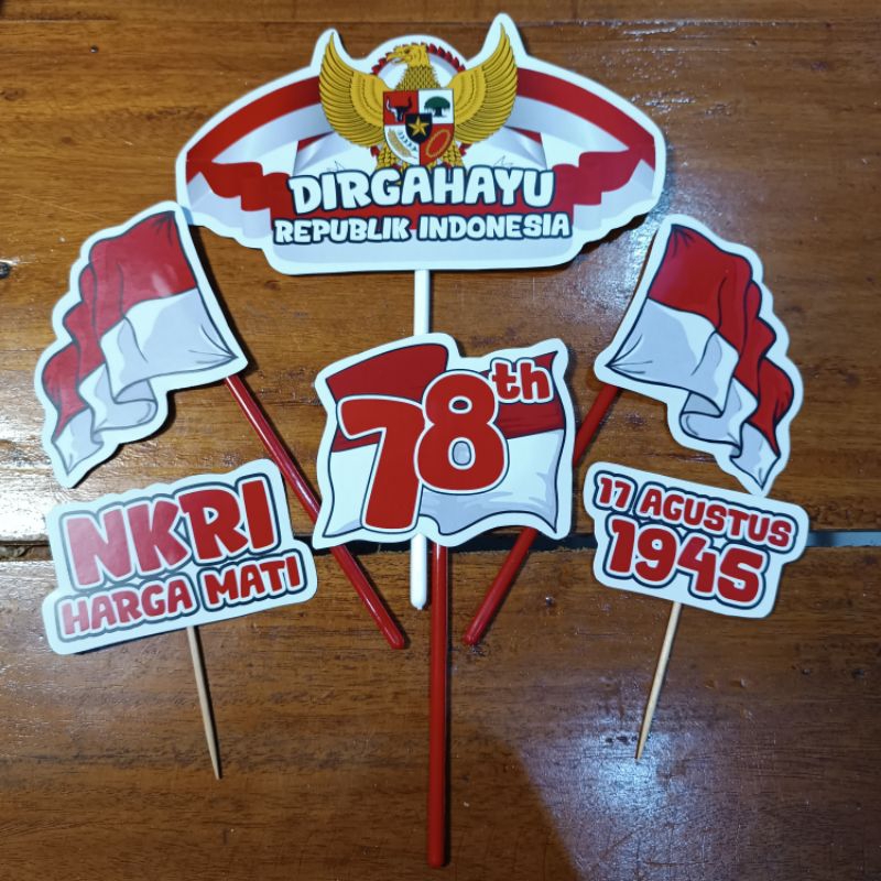 Jual Topper Cake HUT RI - Hiasan Kue Dirgahayu Republik Indonesia ...