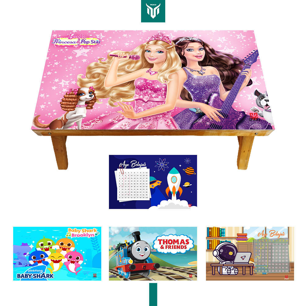 Jual MEJA ANAK BELAJAR LIPAT PLANET BARBIE THOMAS SONIC BABYBUS ...