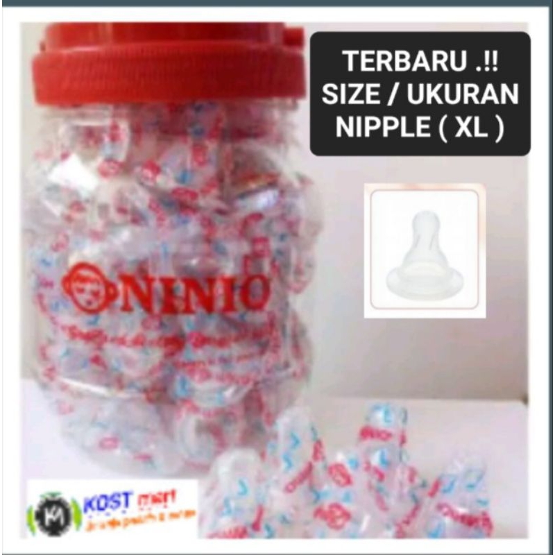 Jual NINIO NIPPLE DOT / KARET DOT NINIO BULAT-PERISTALTIC-GEPENG ...