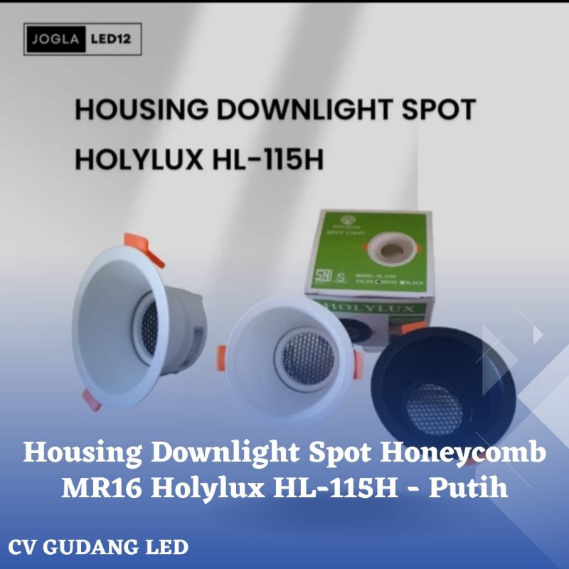 Jual Housing Downlight Spot MR16 Holylux HL-115H - Putih | Shopee Indonesia