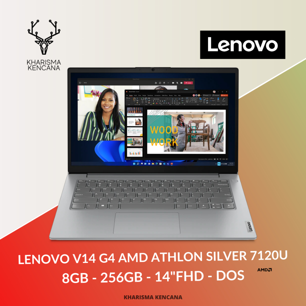 Jual LENOVO V14 G4 VAID AMD ATHLON SILVER 7120U 8GB 256GB 14"FHD DOS ...