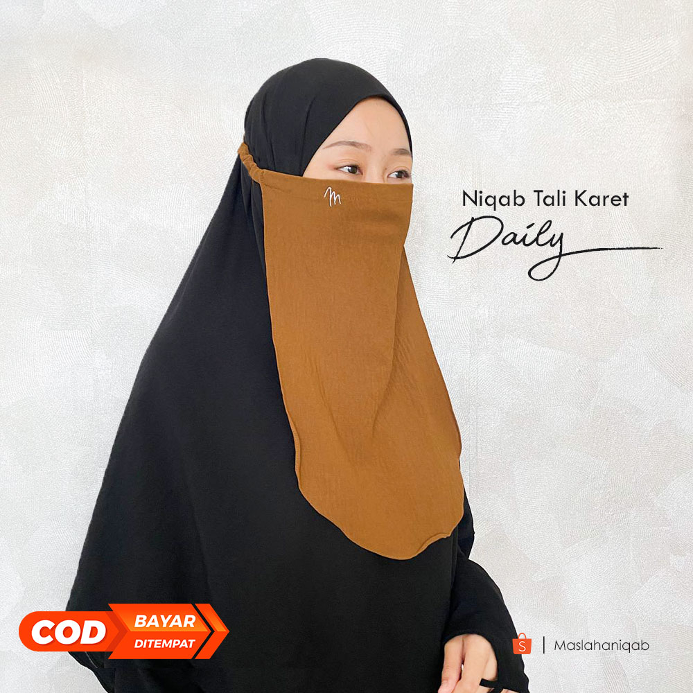 Jual Maslaha Niqab I Cadar Tali Karet Daily I Cadar Untuk Pemula Crinkle | Shopee Indonesia