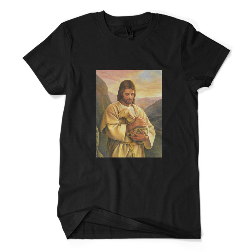 Jual Kaos Distro Premium JESUS CHRIST WITH LAMB - Baju Rohani Agama ...