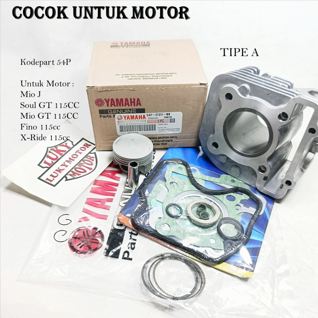 Jual BLOK SEHER KOMPLIT PISTON + TOPSET MOTOR YAMAHA MIO J , MIO GT 115 CC , FINO FI 115 CC , X ...