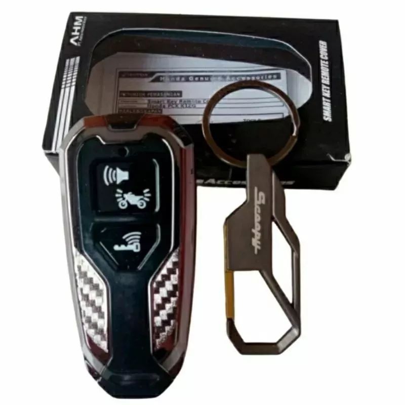Jual Paket Cover Remote Scoopy 2023 2024 Smartkey dan gantungan kunci ...