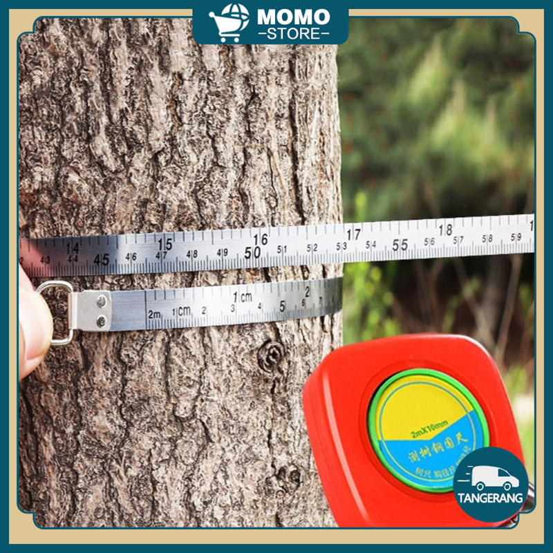 Jual 2000mm Tree Diameter Tape Stainless Gardening Tree Ruler Meter ...