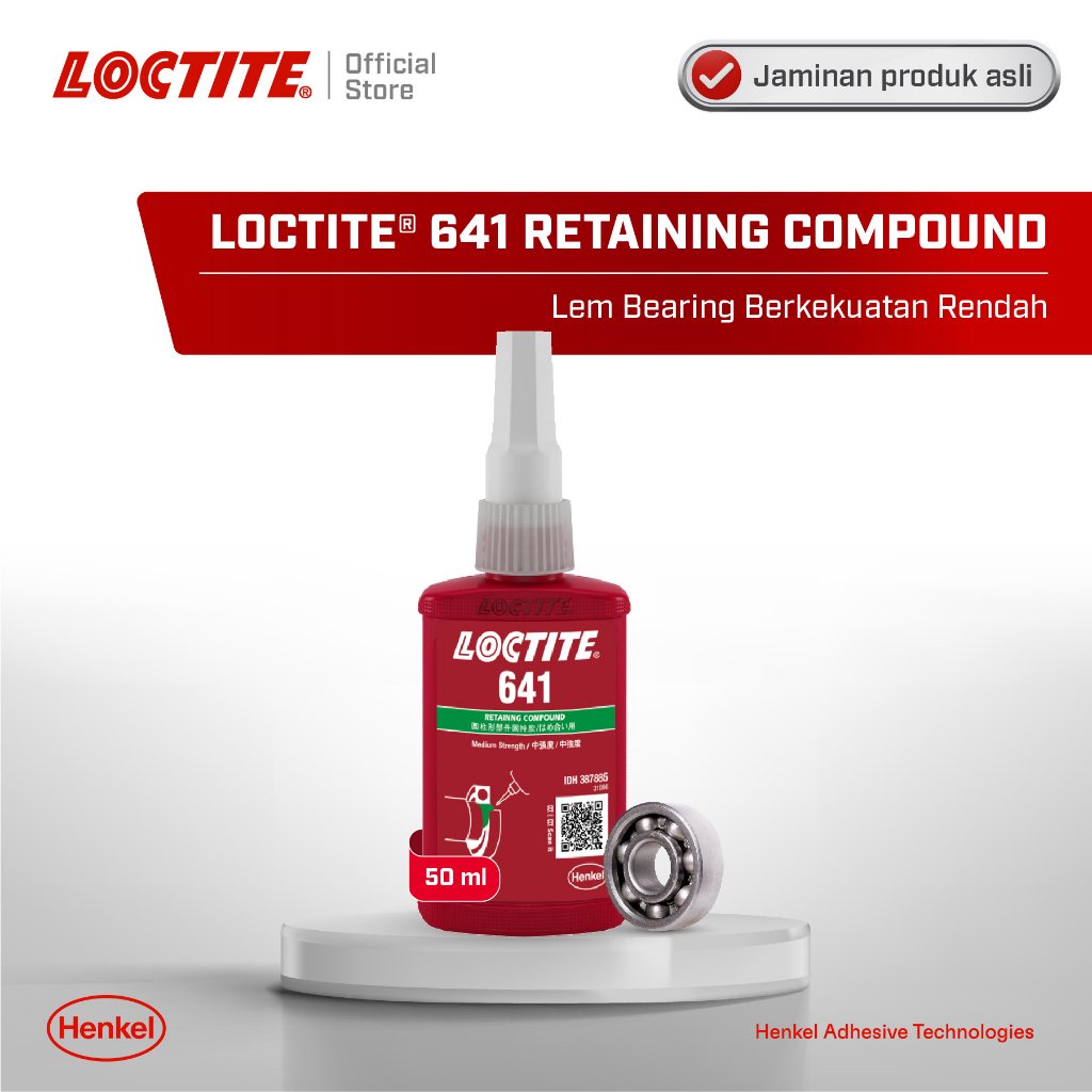 Jual LOCTITE 641 Retaining Compound Lem Bearing/Lem Shaft 50 ml | Shopee Indonesia