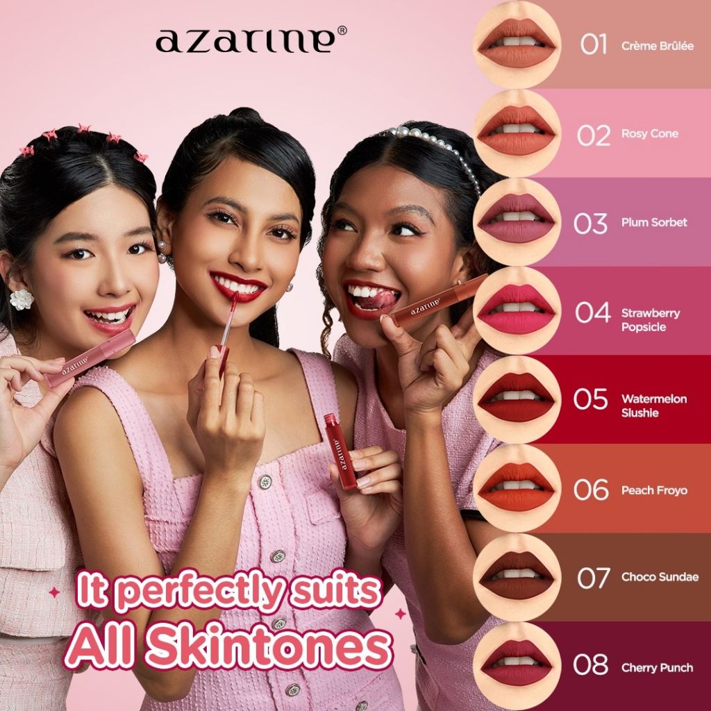 Jual READY AZARINE VELVETY LIP CREAM / azarine lipstick velvet X RED ...