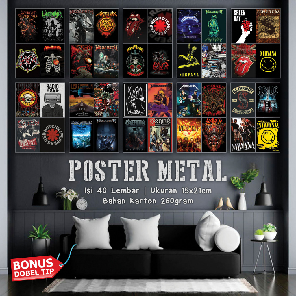 Jual POSTER DINDING METAL ( BAHAN KARTON + FREE PEREKAT ) | Shopee ...