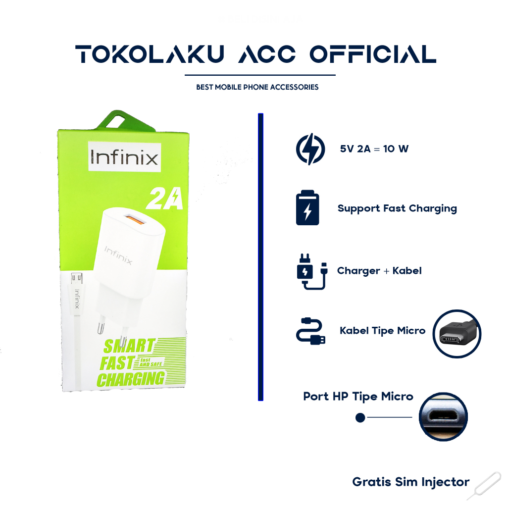 Jual Charger Infinix Original Tipe Micro Fast Charging Carger Infinix ...