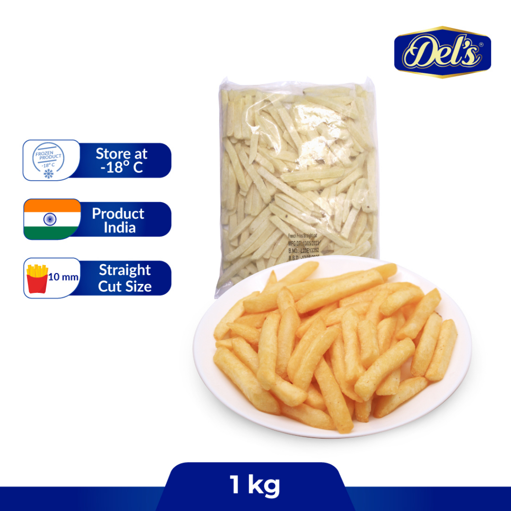 Jual DEL'S French Fries Straight Cut / Kentang Goreng Straight Cut - 1 Kg | Shopee Indonesia