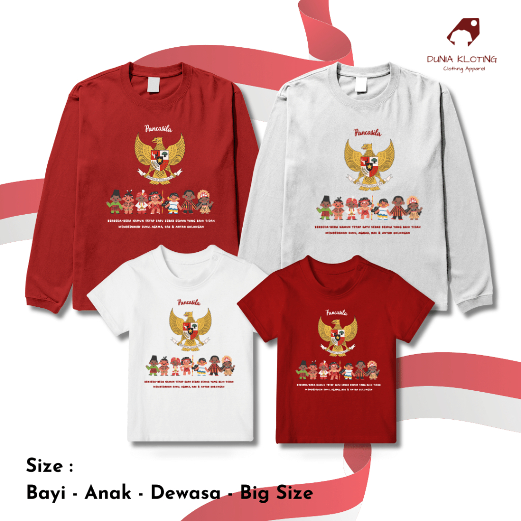Jual Kaos Kemerdekaan Indonesia / T-Shirt Garuda Pancasila / Baju Indonesia Dewasa Agustusan ...